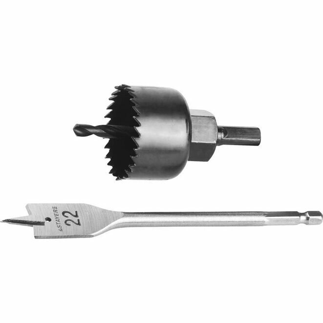 Набор для врезки замков, STAYER 3 шт: d48-22 мм