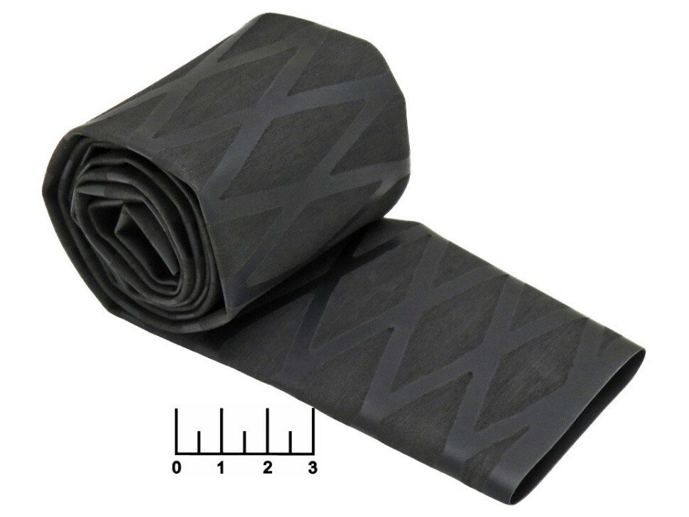 Термоусадочная трубка 40/20мм (термоусадка) 1м (красная) (нескользящая)