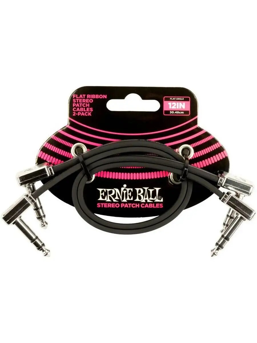 Набор соединительных кабелей ERNIE BALL 6405, 30см, 2 шт