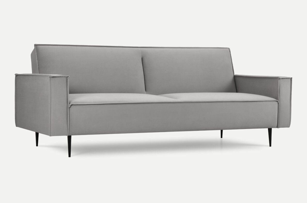 Диван-кровать раскладной Divan.ru Риен Велюр Светло-серый 216х90х86 см, спальное место 190х111 см, велюр, серый