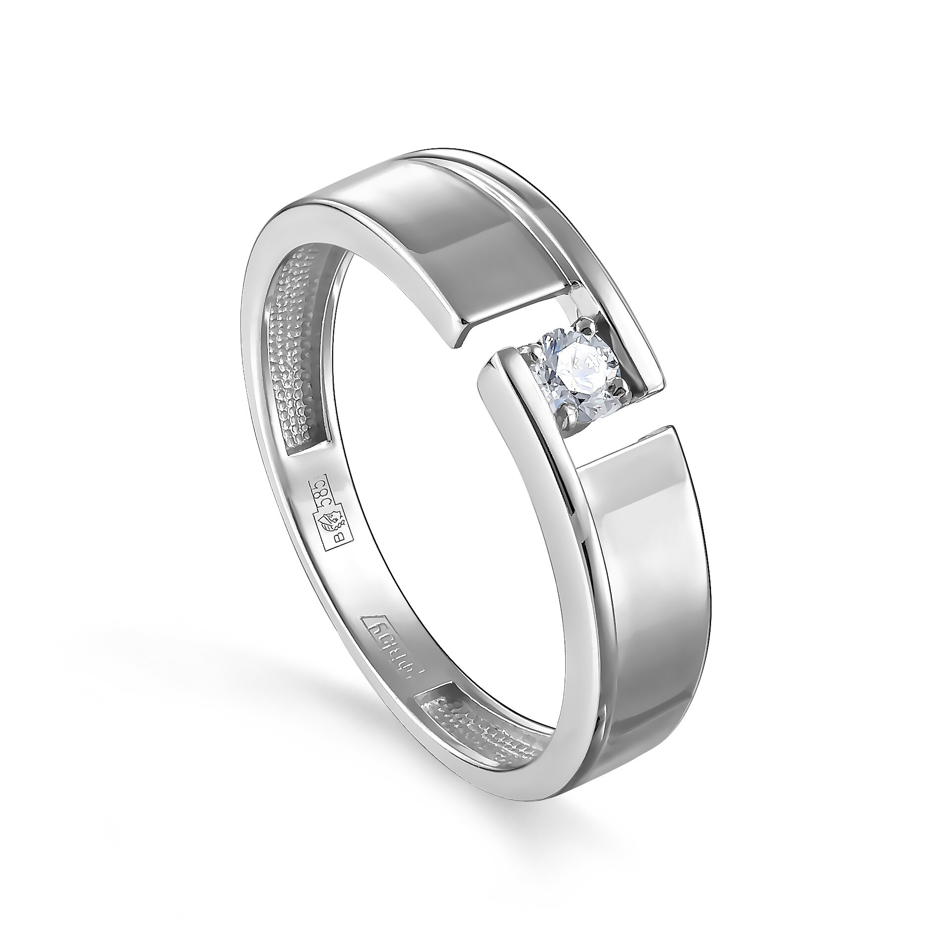 Кольцо, белое золото, 585 проба, бриллиант