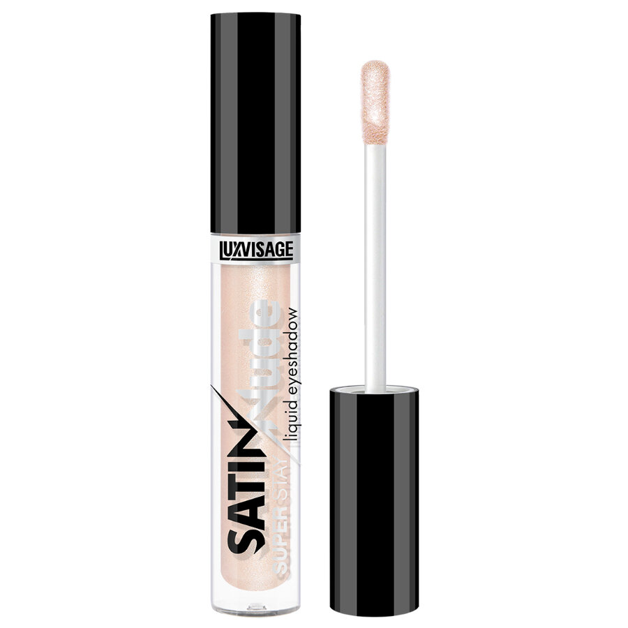Жидкие тени для век LUXVISAGE SATIN Nude super stay, тон 201 - Ivory, 3,5 г