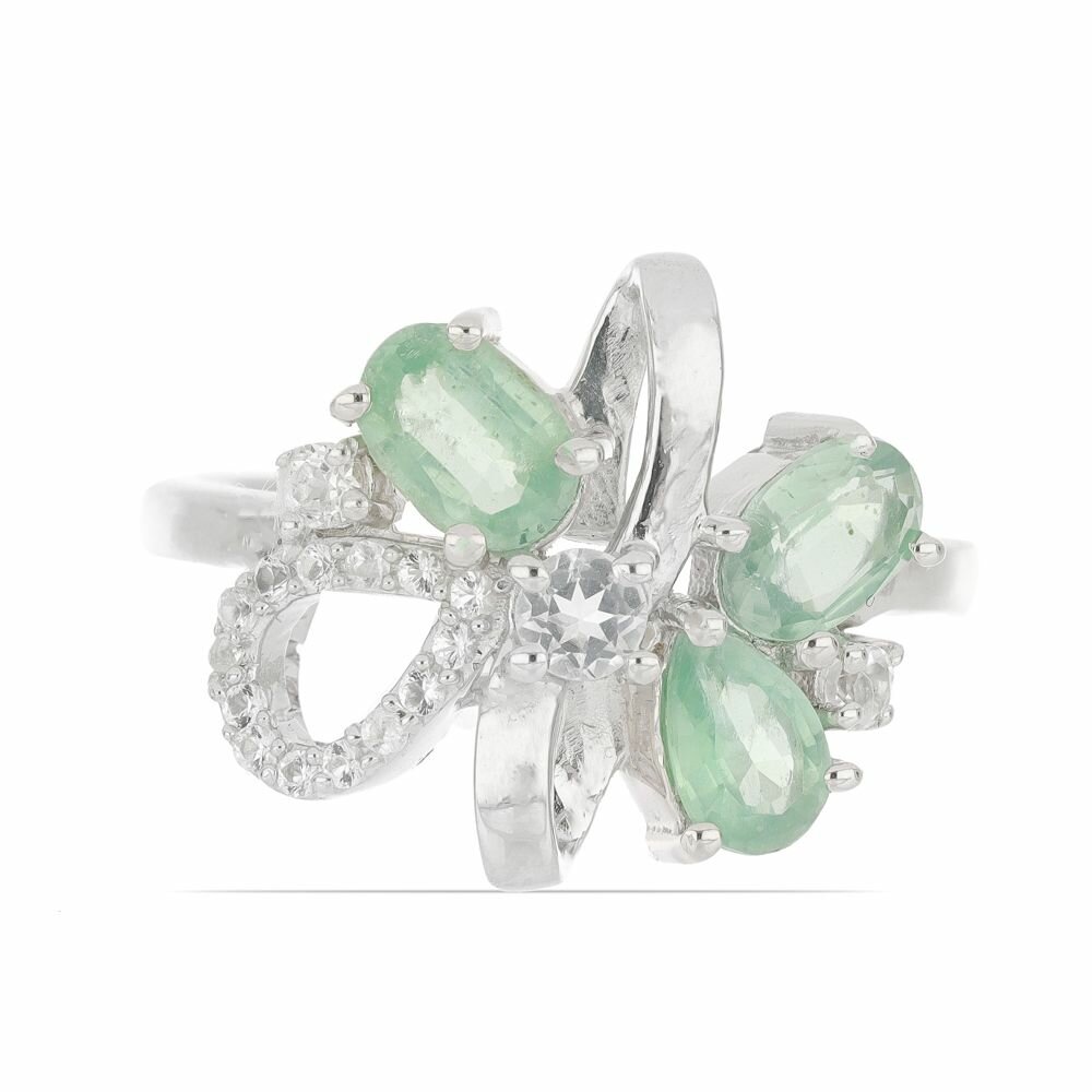 Кольцо, серебро, 925 проба, родирование, кианит