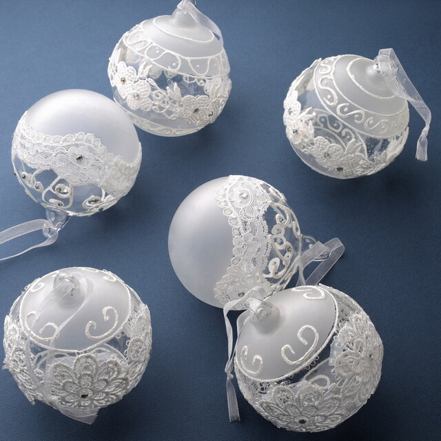Елочные шары Casal Velino 8 см, 6 шт, стекло, Winter Deco, 4060306