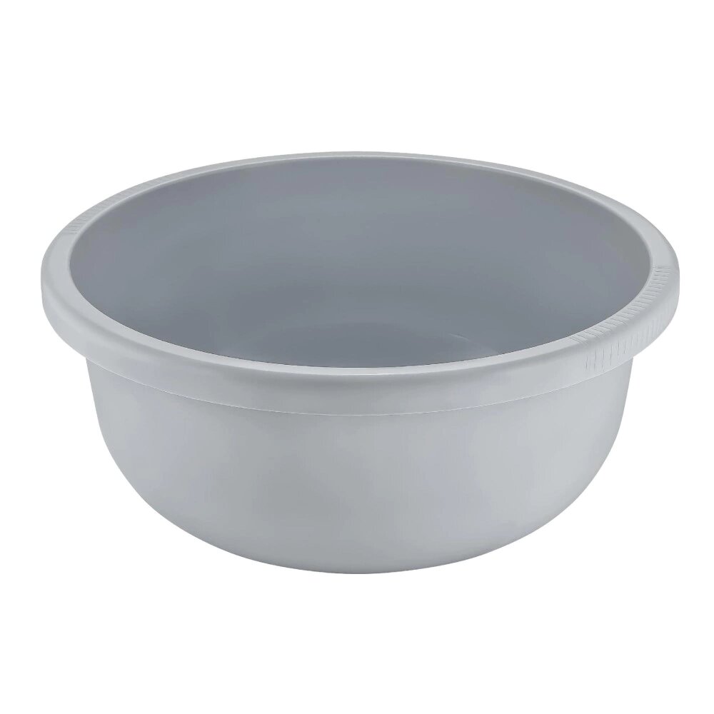 Таз круглый 6,5 л серый шторм