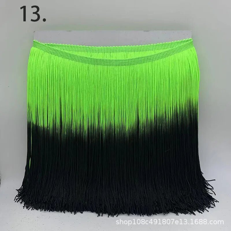 Кружевная бахрома с кисточками, 20 см, вискоза Зеленый, 13