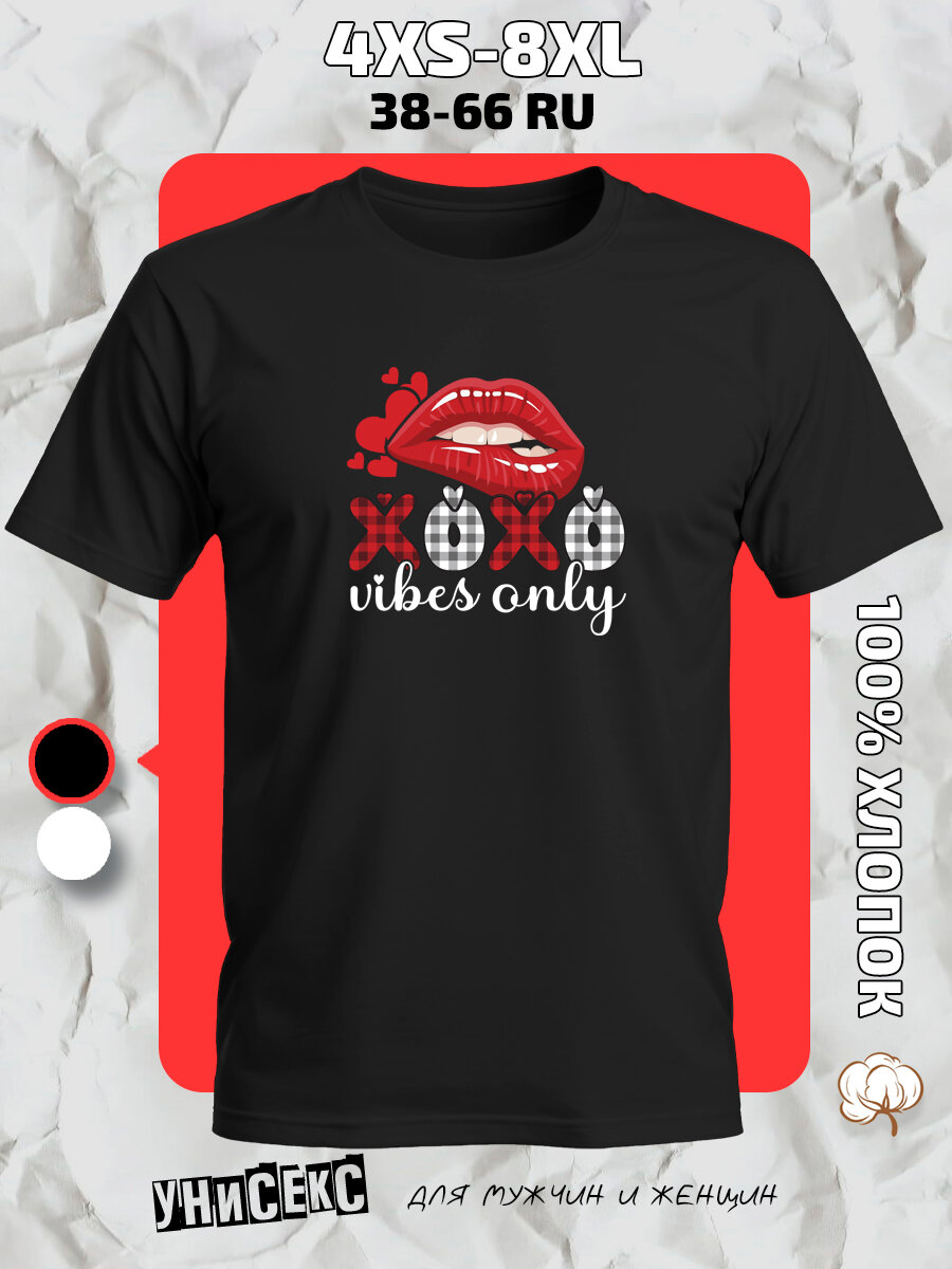 Футболка с принтом губами флюиды