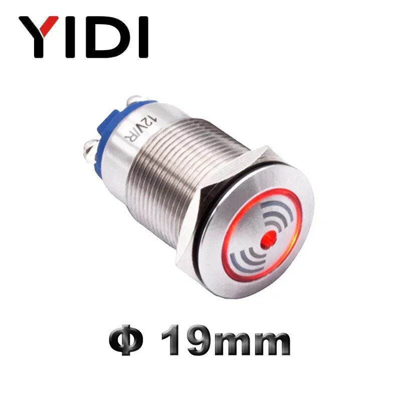 Светодиодный зуммер YIDI 19 мм, Red LED, 24-220V