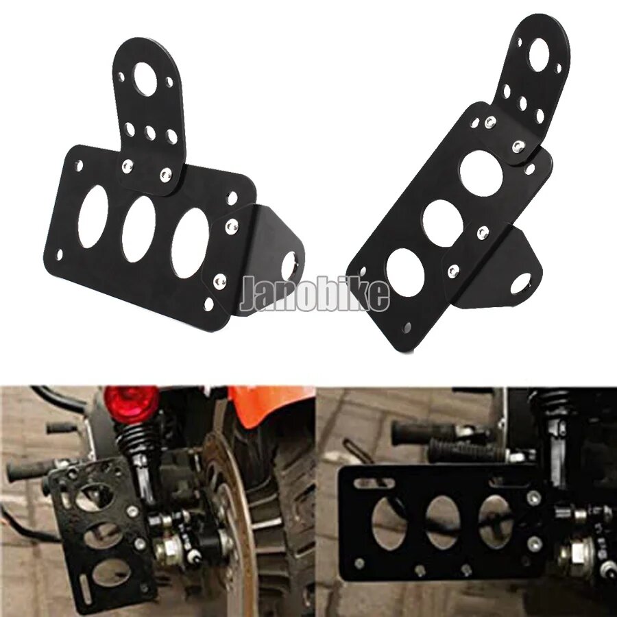 Для Harley ось боковое крепление скутер мопед держатель номерного знака номерной знак мотоцикла задний задний фонарь кронштейн алюминий