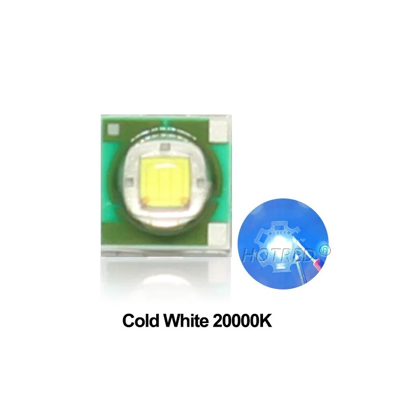 10шт. Светодиодный чип 3W Cool White 20000K