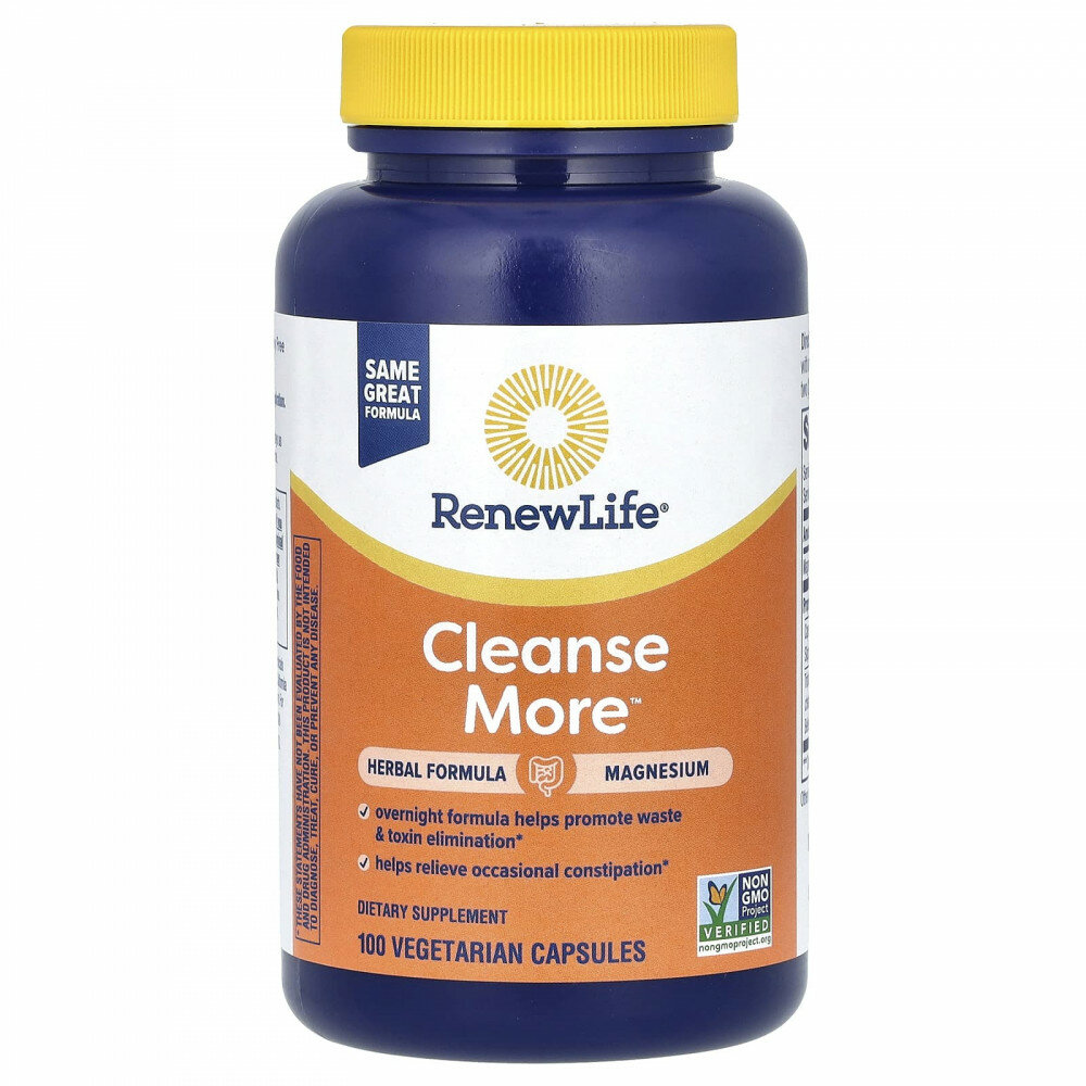 Renew Life, Cleanse More™, 100 вегетарианских капсул