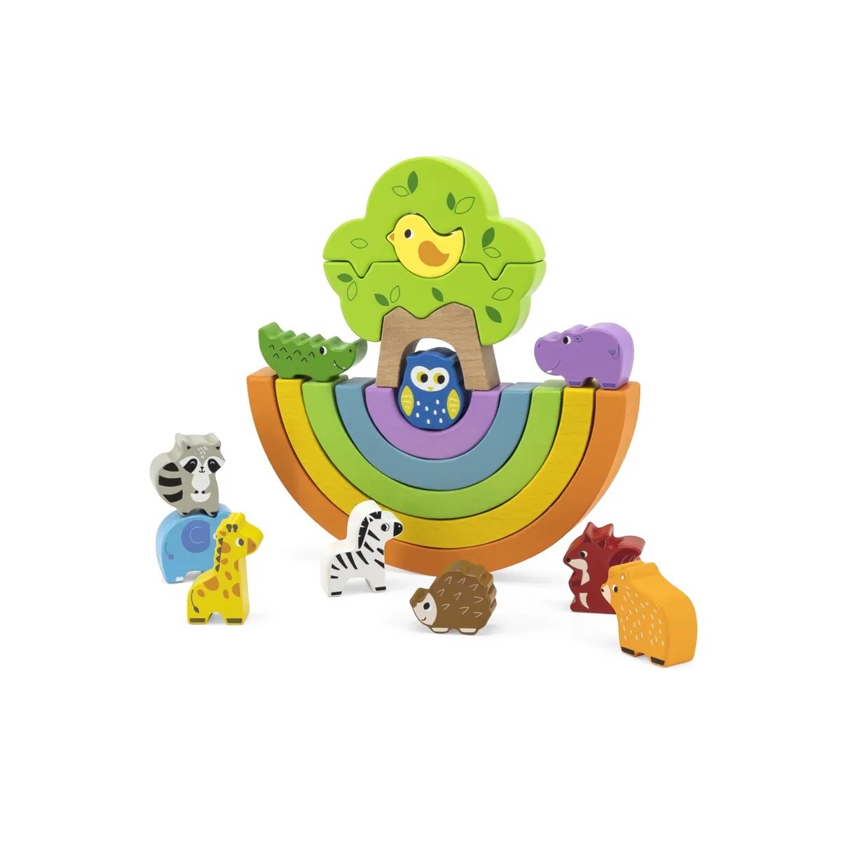 Игра Viga Баланс Радуга, 19 предметов, в коробке 44590