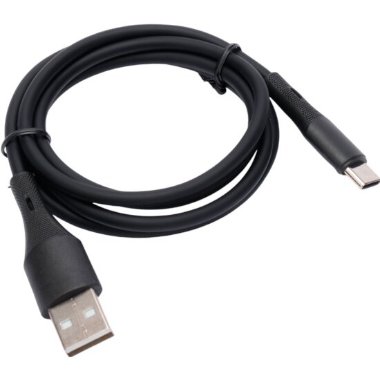 Кабель USB2.0 Cablexpert AM/Type-C, 3А, 18Вт, QC3.0, силиконовый, медь, 1м, черный