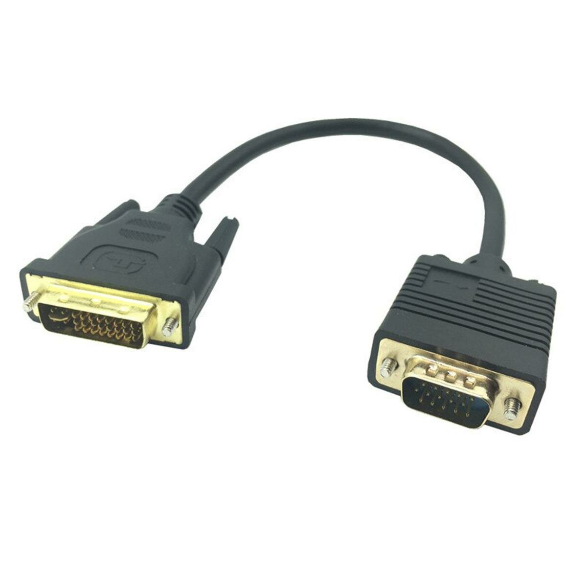 0,3 м DVI 24+5 к VGA адаптер кабель 1080P DVI-I к VGA кабель 24+5 DVI папа к 15-контактному VGA папа видео конвертер для