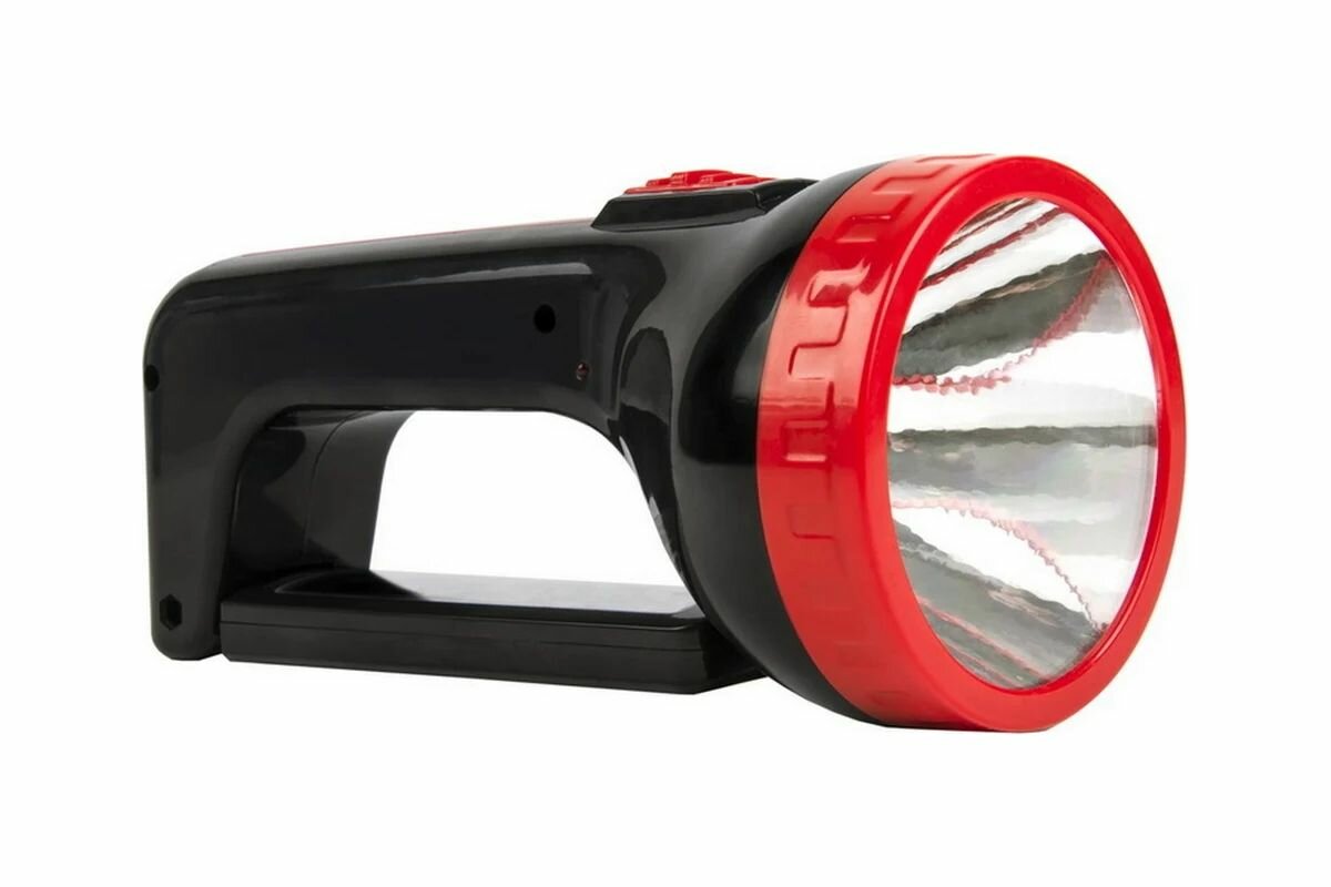 Аккумуляторный фонарь-прожектор 2 в 1 1W+18 SMD, черный (SBF-303-К)