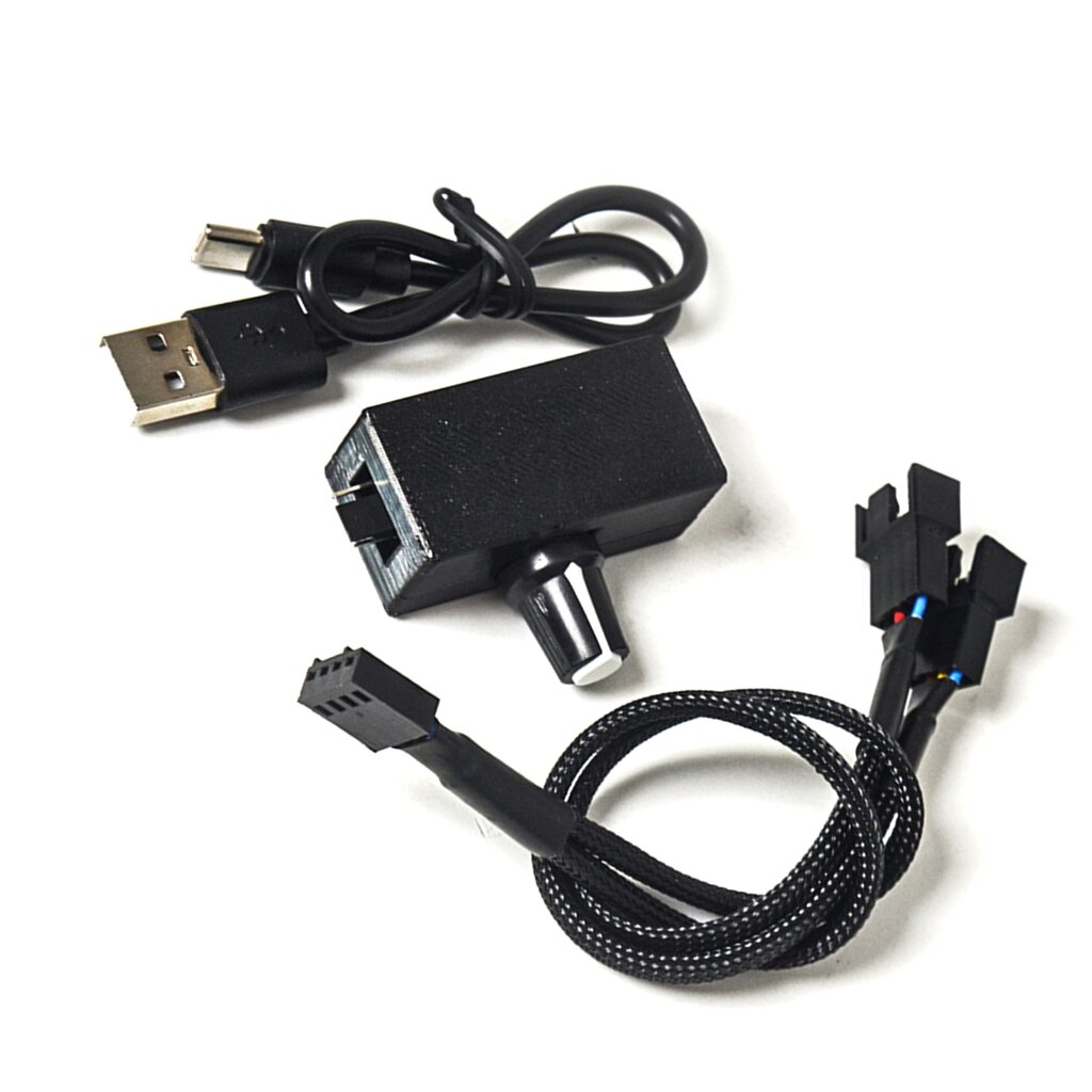 Регулятор скорости вращения вентилятора компьютера с разъемами USB-12 В, 4Pin, Кабель для усиления мощности мощностью 8 Вт