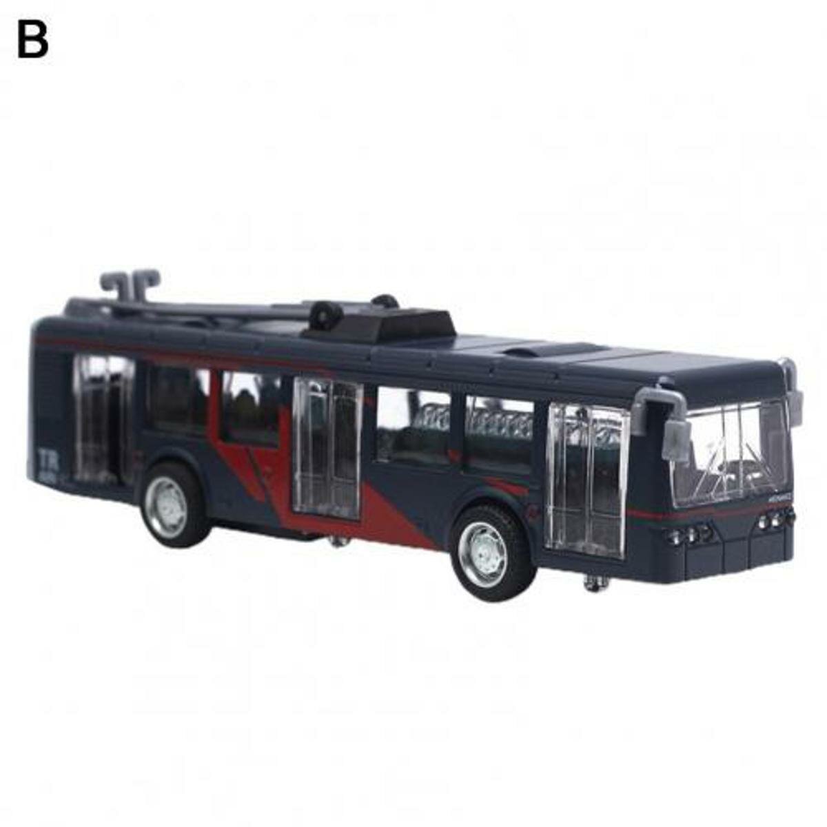Классический автобус, устойчивый к падениям, настольный декор, сплав, модель автомобиля с откидной крышкой, детские игру