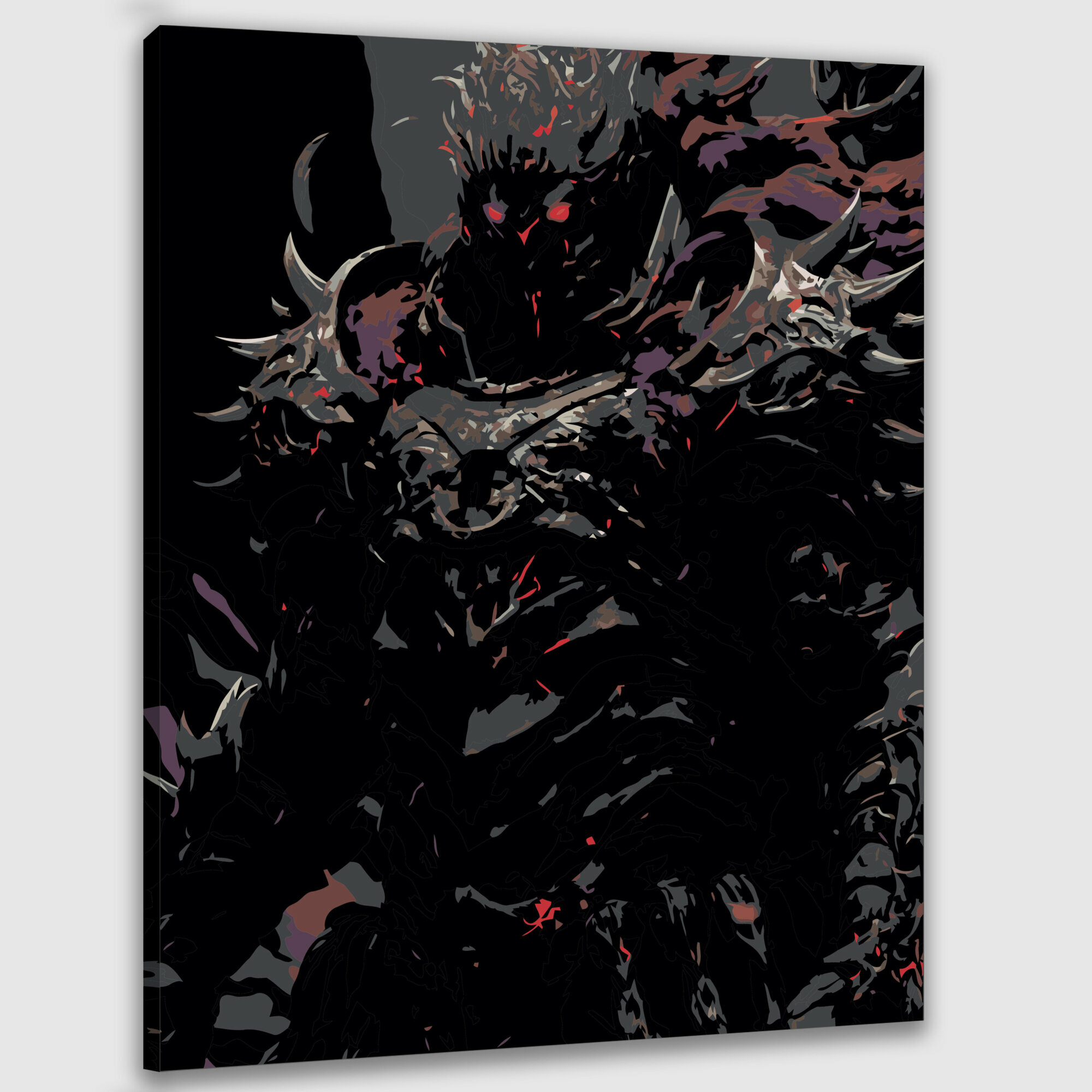 Картина по номерам 40x50 см, цифровое искусство, фильм "Берсерк: Крик безу, культовая броня берсеркер