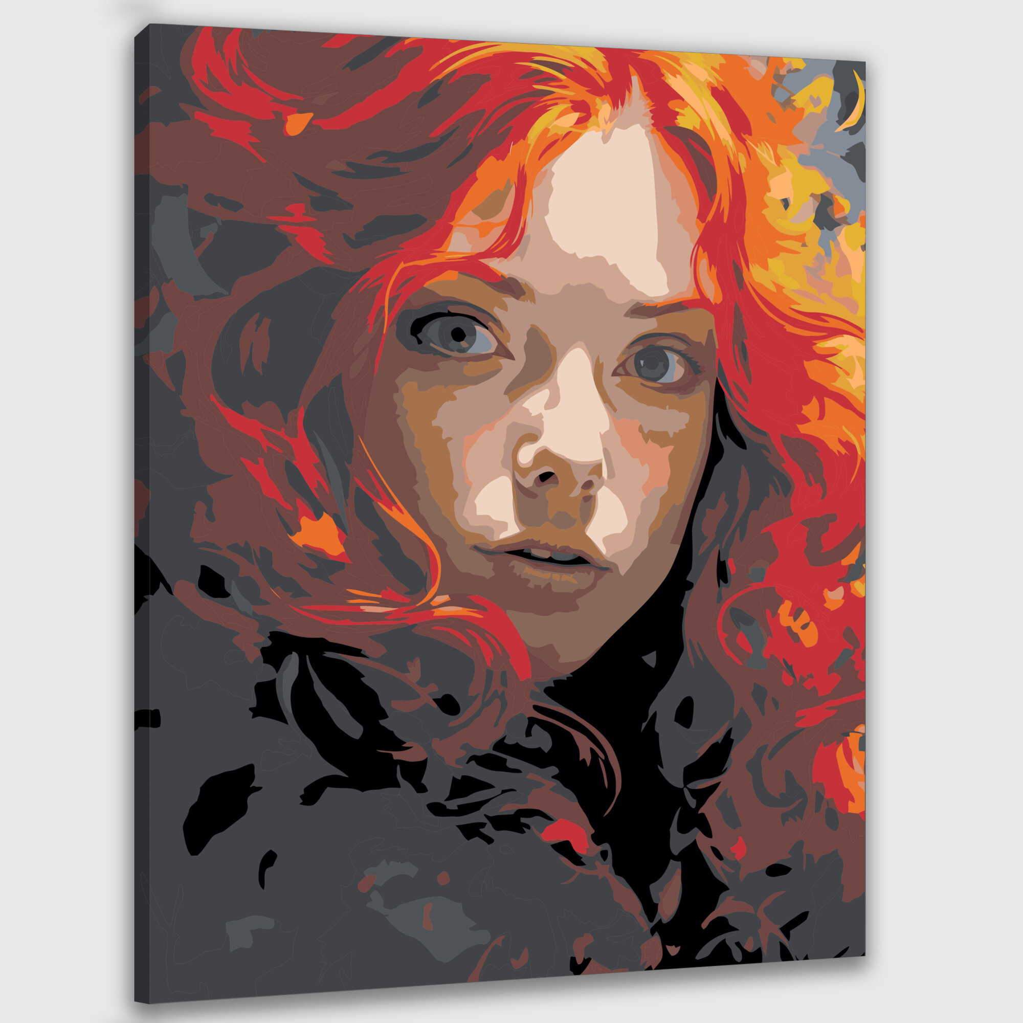 Картина по номерам 40x50 см, картина, масло, страстная девушка, светящееся лицо, радость, уязвимость, плечи