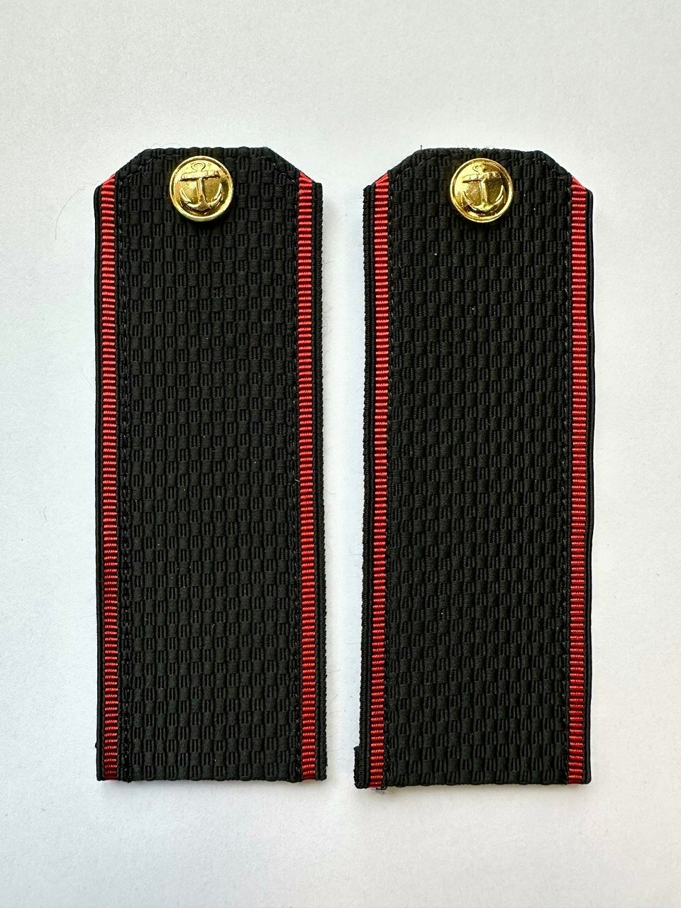 Погоны Морской пехоты повседневные Матрос картон цвет черный с красным кантом
