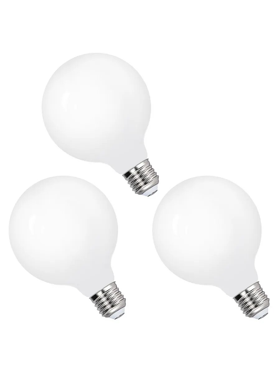 Лампочка светодиодная G95 E27 6 Вт 6000К 3 шт