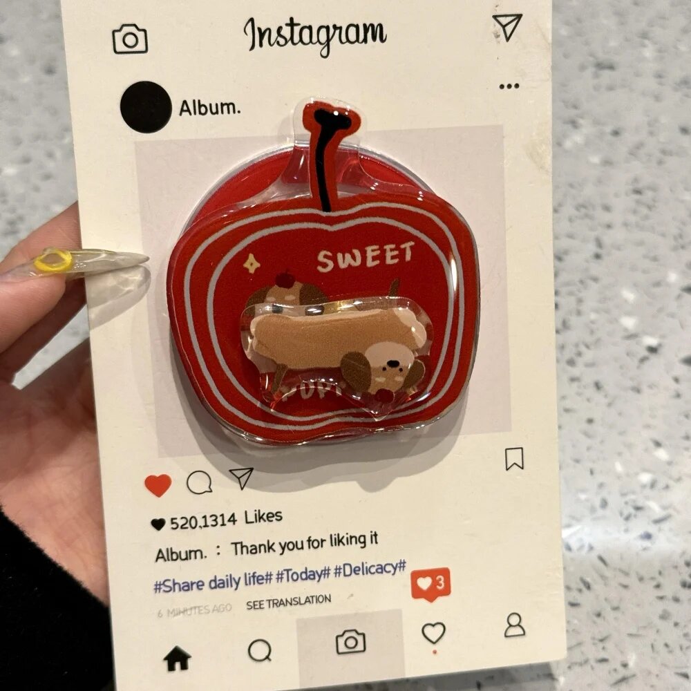 Корейский мультяшный милый поворотный щенок Griptok, кронштейн для iPhone 15, универсальные аксессуары, держатель для телефона, подставка Tok