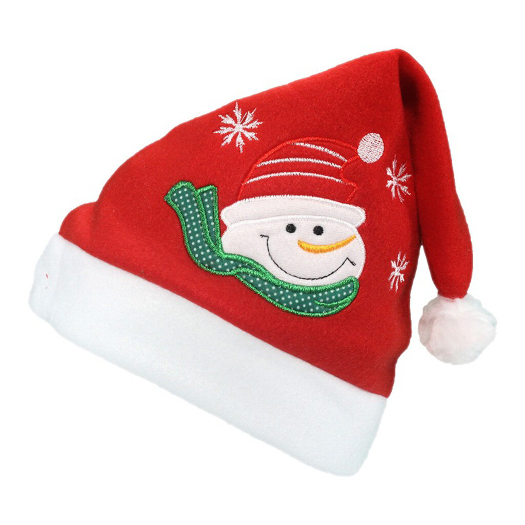 Шапка Санты с белой отделкой для новогодних праздников