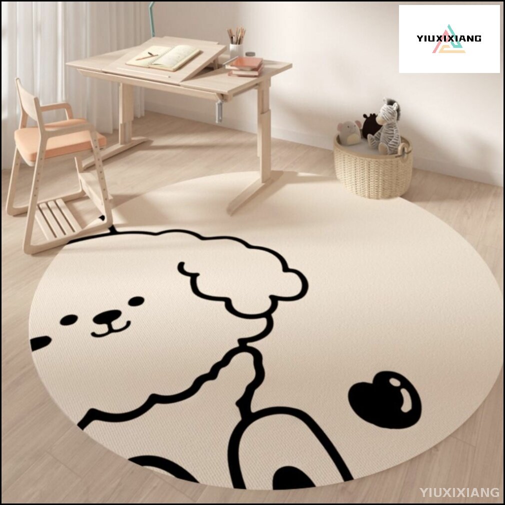 Эксклюзивный круглый коврик 80X80CM для офисного кресла с основой из резины