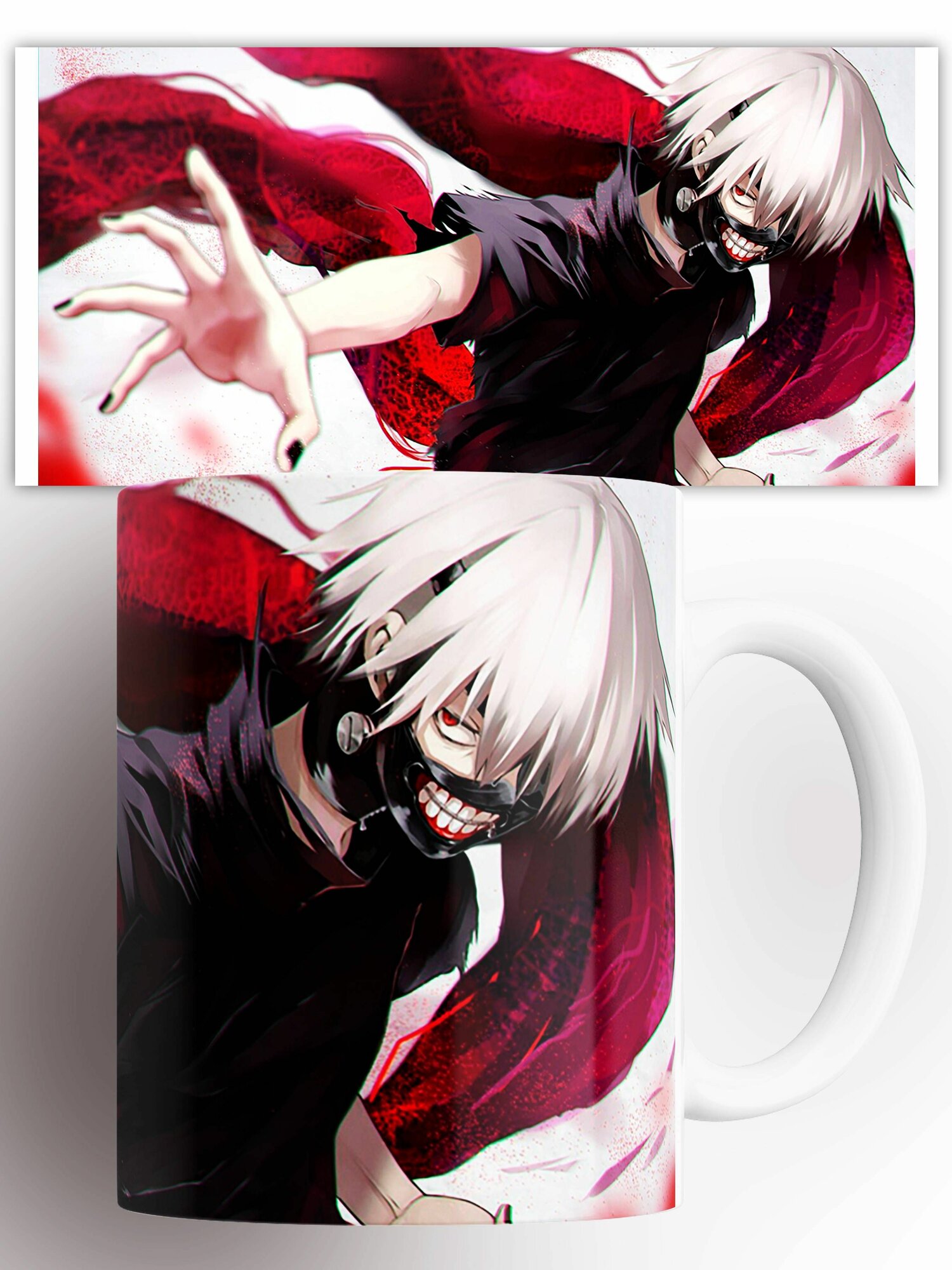 Кружка аниме Токийский Гуль Канеки Кен 330 мл