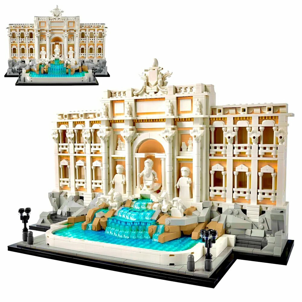 Конструктор совместим с Lego Architecture "Фонтан Треви" 1880 элементов, для мальчиков и девочек, от 3 лет