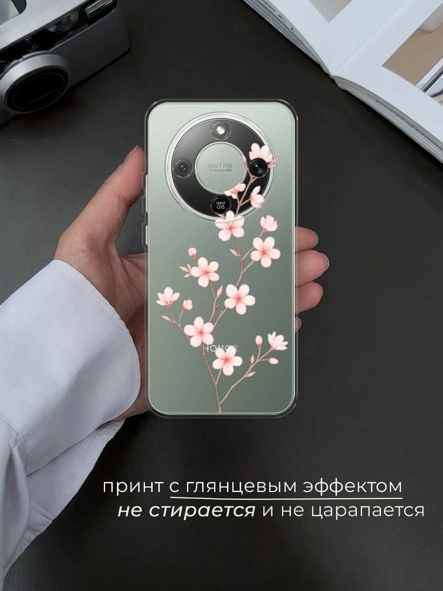 Чехол на Honor X9d / Хонор X9d с принтом Веточка сакуры 2 — фото 1