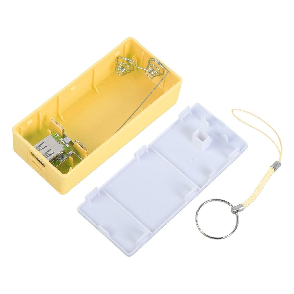 Банк питания 5600 мА·ч, 2x18650, портативный, Желтый