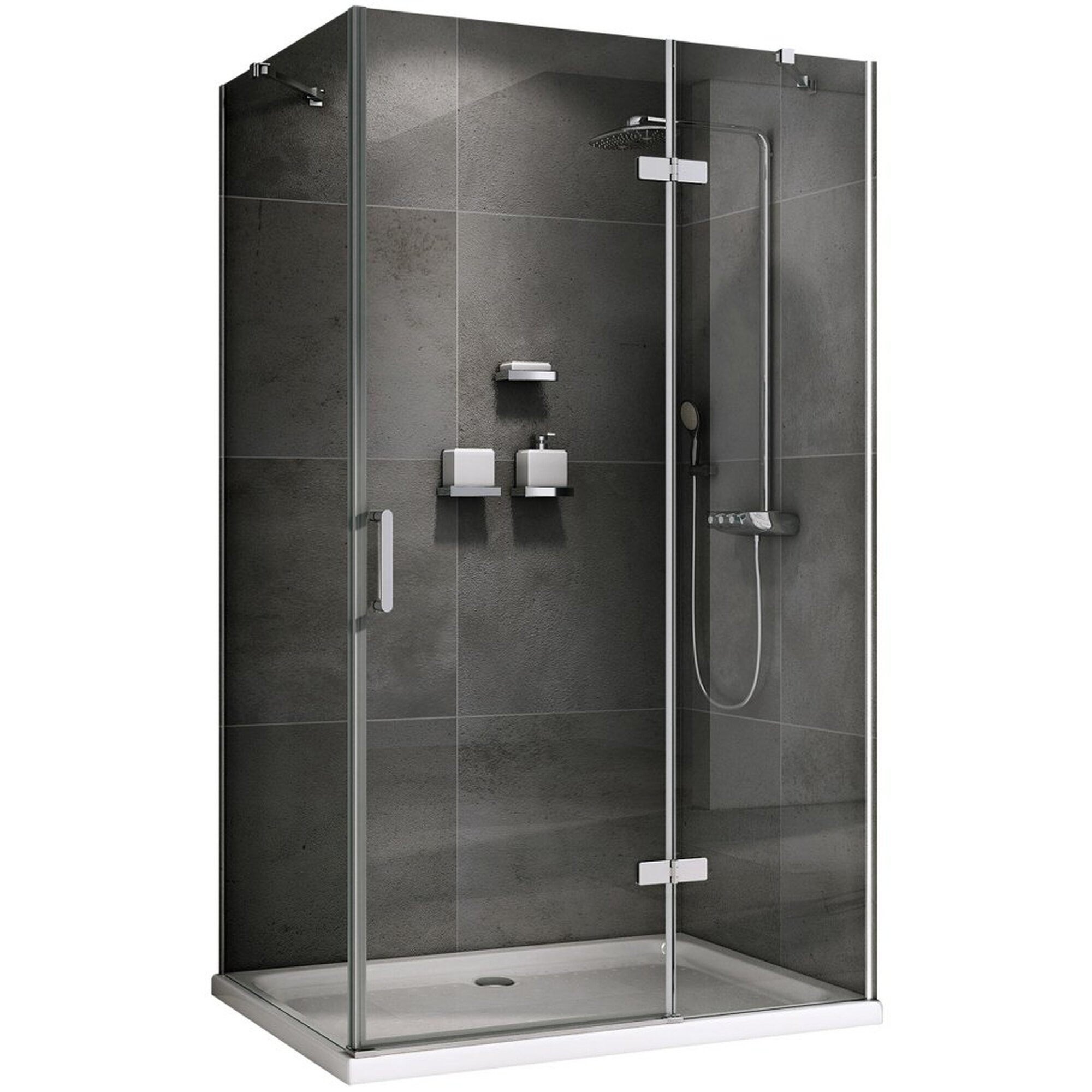 Душевой уголок Abber (Аббер) Zart 1200х700 мм (габариты площадки) AG08120-S71