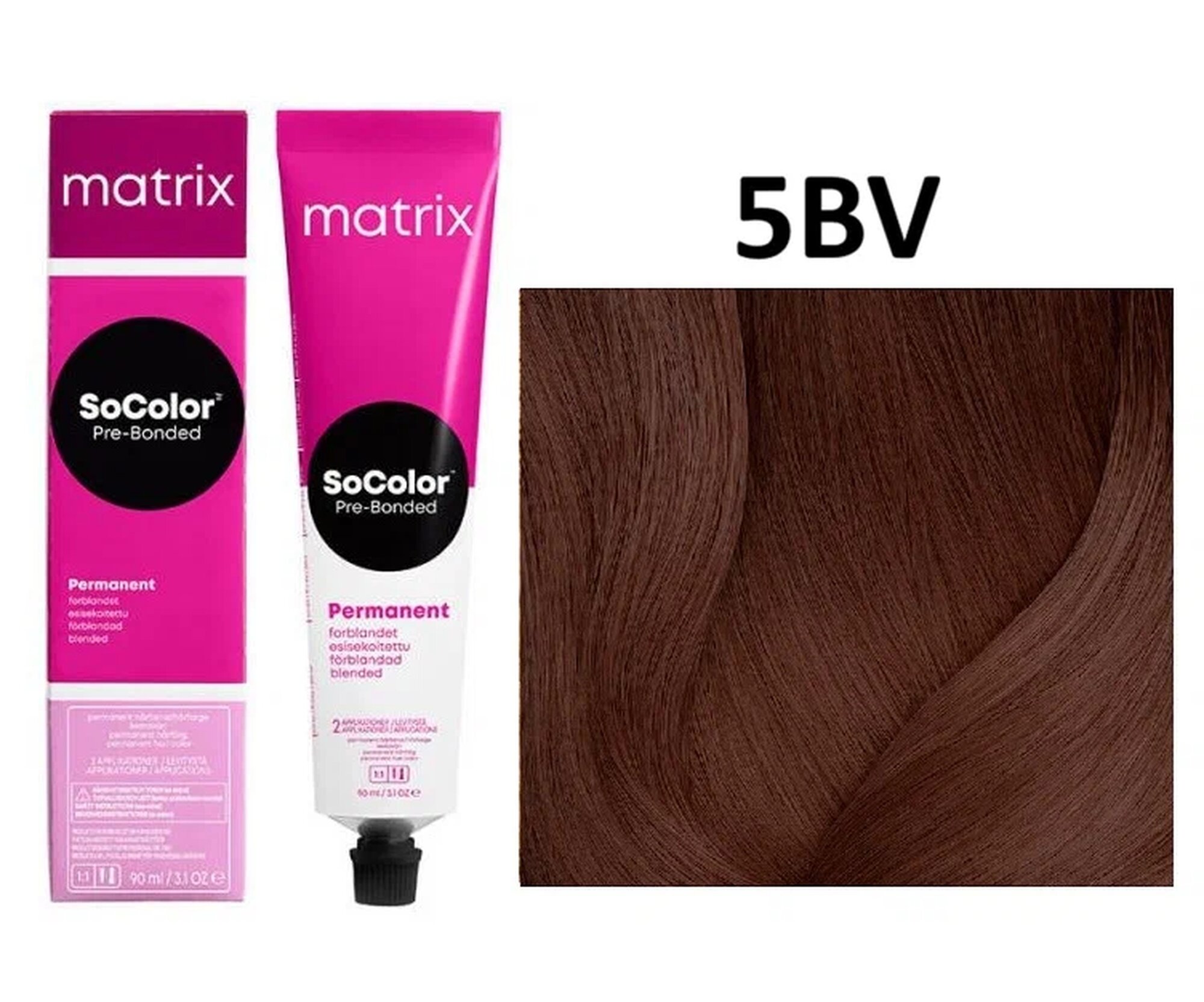 Крем-краска Matrix Socolor beauty 5BV светлый шатен коричнево-перламутровый 90 мл