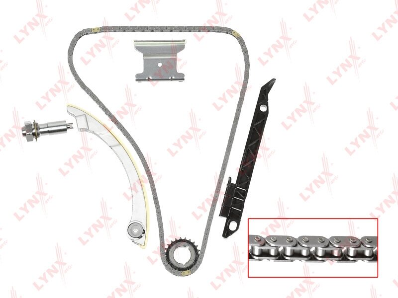 Комплект цепи ГРМ LYNXauto TK-0185. Для: Chevrolet, Шевроле, Captiva 2.4 11>, Opel, Опель, Antara(Антара) 2.4 10> / Insignia(Инсигния) A 2.0 08>.