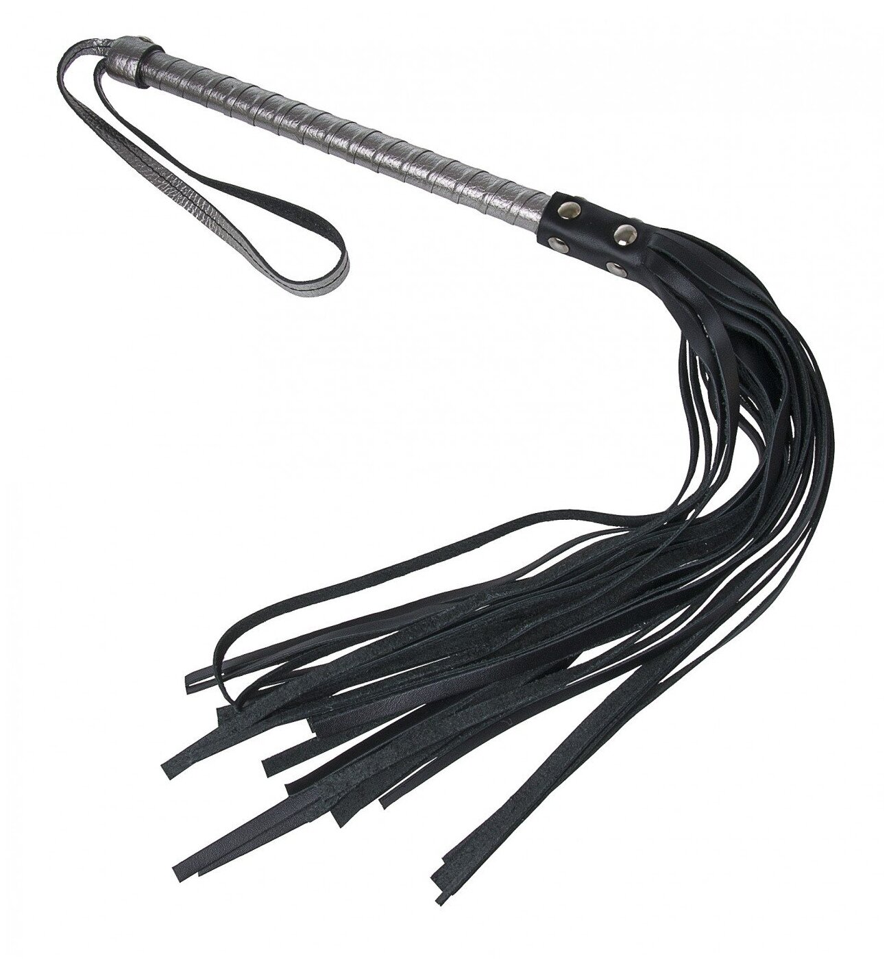 Плетка Fire Horse 006-009к черный-серебро