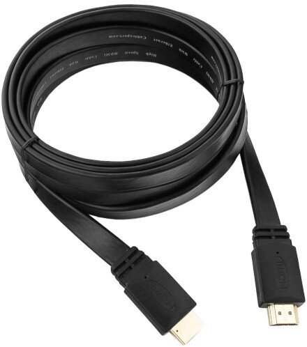 Кабель HDMI19M - HDMI19M плоский, 1.4b/2.0 Cablexpert, 3.0м