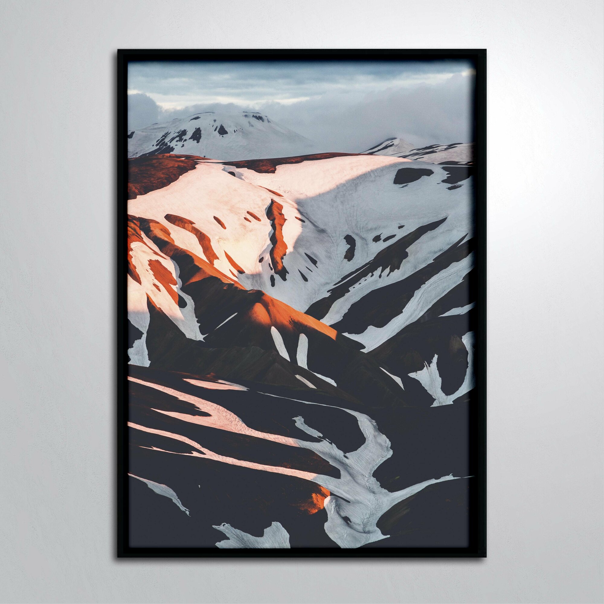 Постер без рамы/Постер для интерьера/Плакат интерьерный Фотография Горы и Снег (А2/420х594)