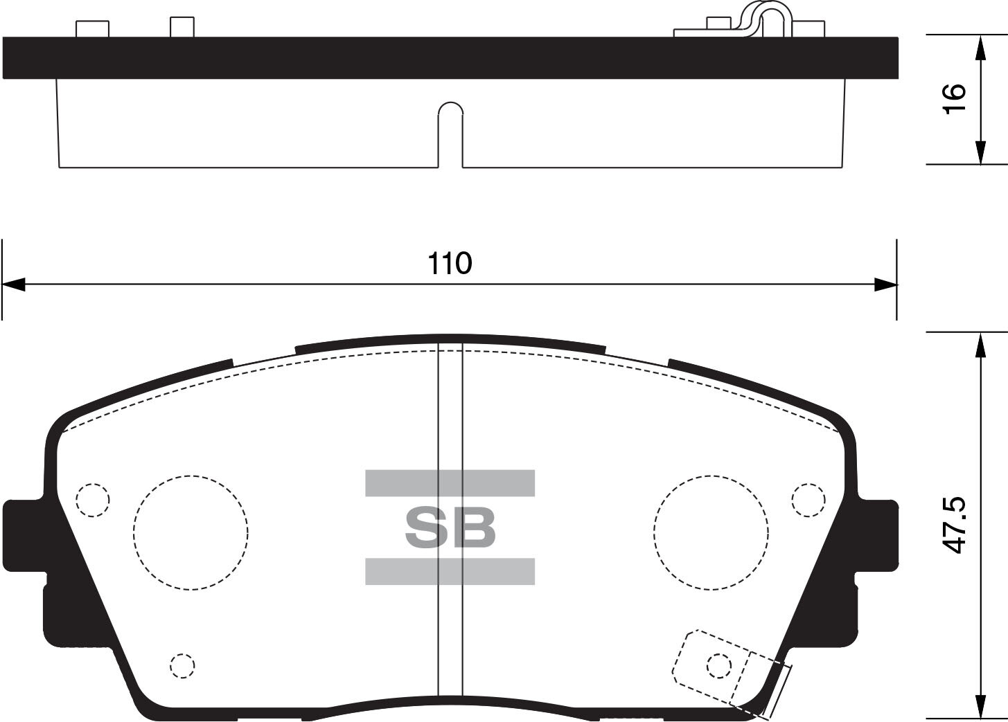 Колодки Тормозные SANGSIN SP1405