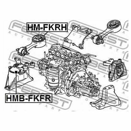 Опора двигателя Febest hmbfkfr для Honda Civic VIII, Stream