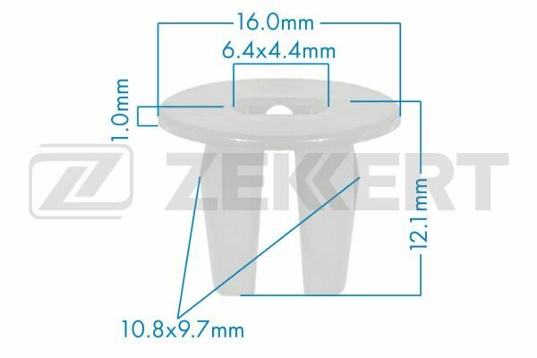 Zekkert Клипса крепёжная для Nissan Renault (миним. кол-во заказа 10 шт)