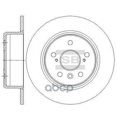 Диск тормозной TOYOTA CAMRY V10/V20 3.0 91-01/V30 2.4-3.0 01- задний Sangsin brake арт. SD4642