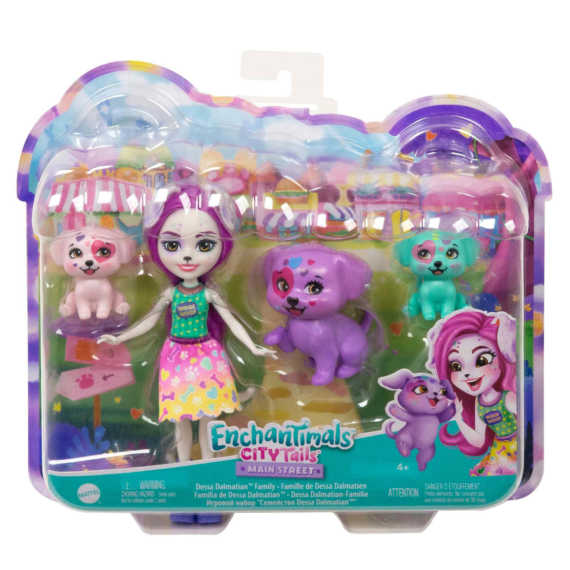 Игровой набор с куклой Enchantimals "Семья Далматинца Десси", HKN14