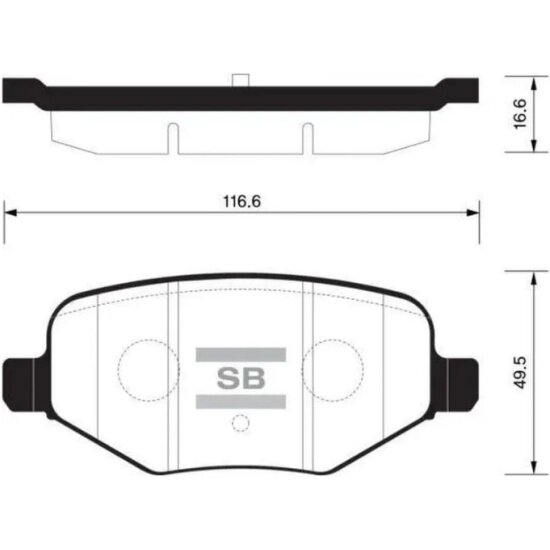 Колодки тормозные задние Sangsin Brake для Ford Explorer, 4 шт