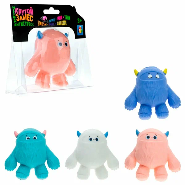 Игрушка антистресс 1toy Крутой замес Етти, тянущийся снежный человек 12 см*