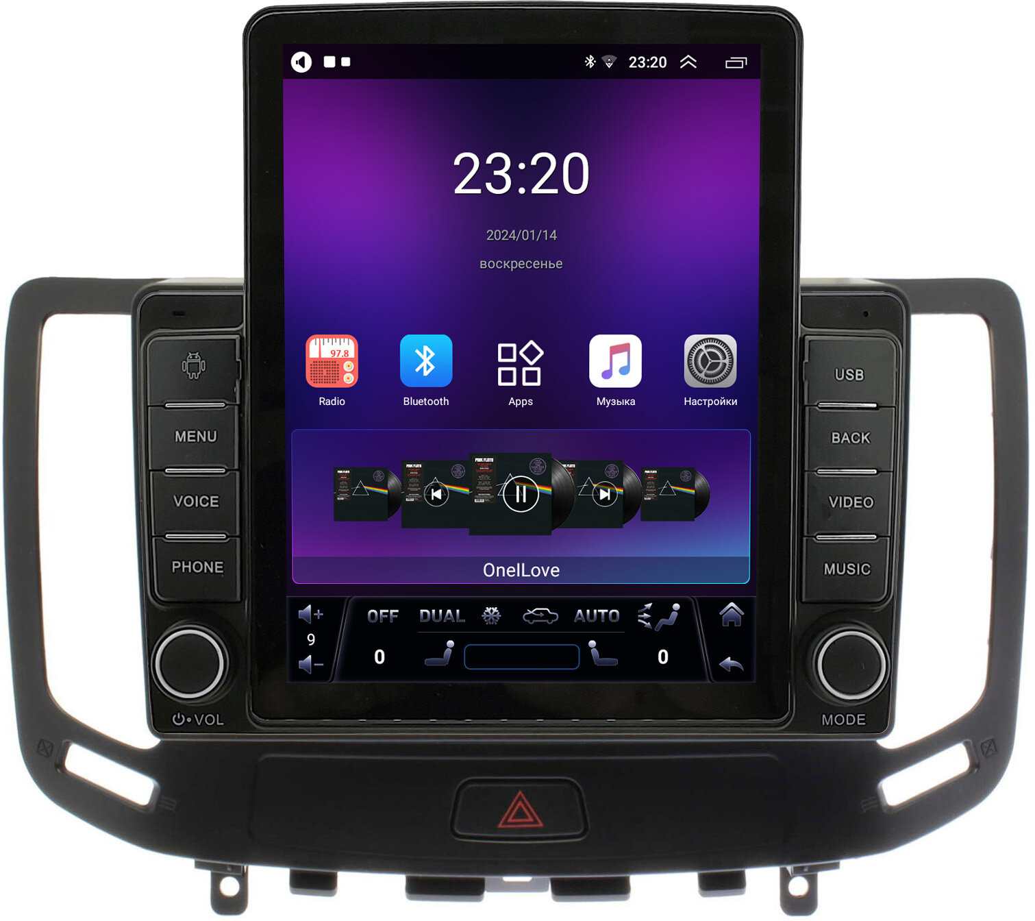Штатная магнитола Infiniti G25, G35, G37 2006-2013 Canbox GTR095-9-1140 на Android 10 (QLed, 4/64, DSP, CarPlay)