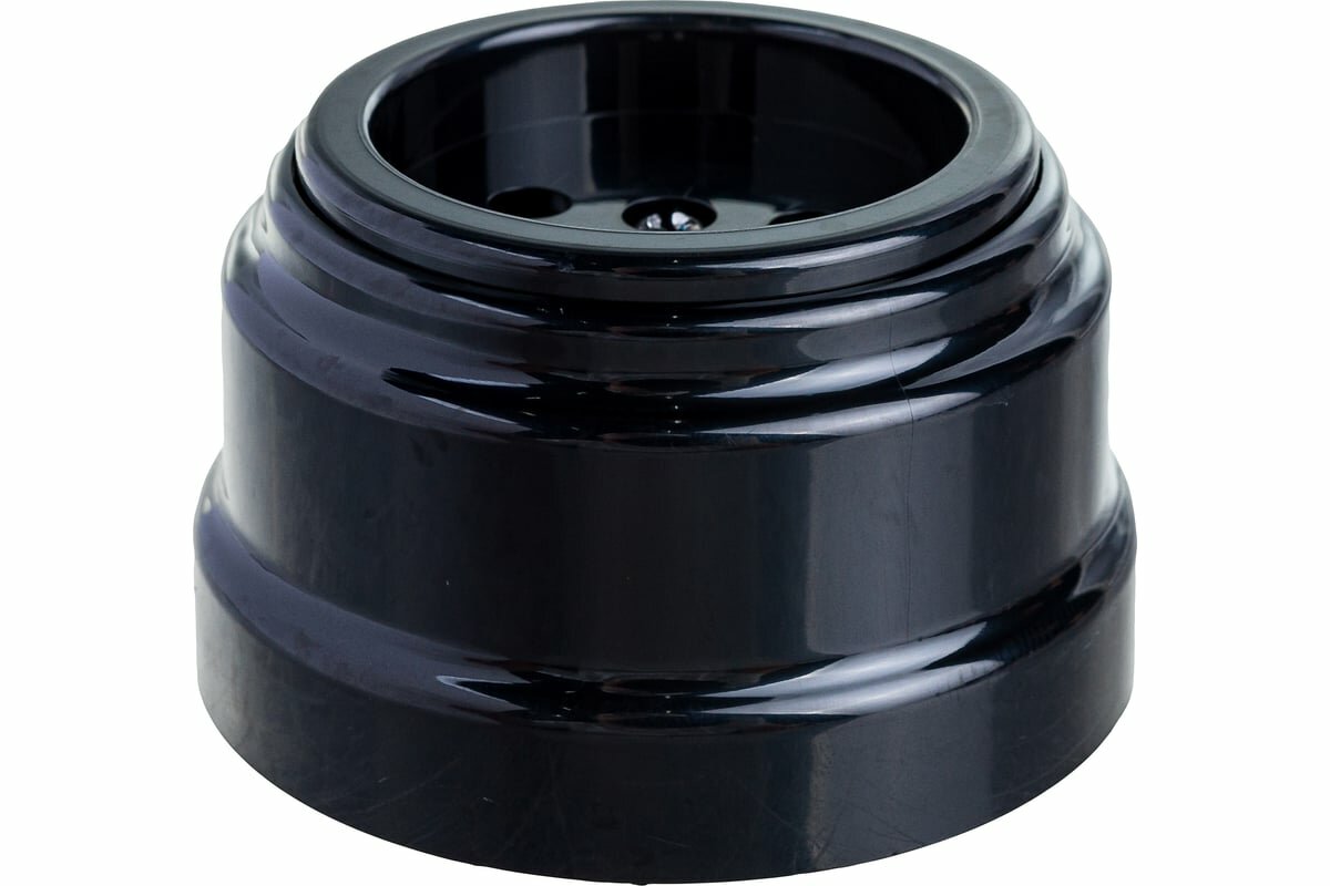 Bylectrica РА16-0201 1-местная розетка без заземления 16А серия ретро, черный