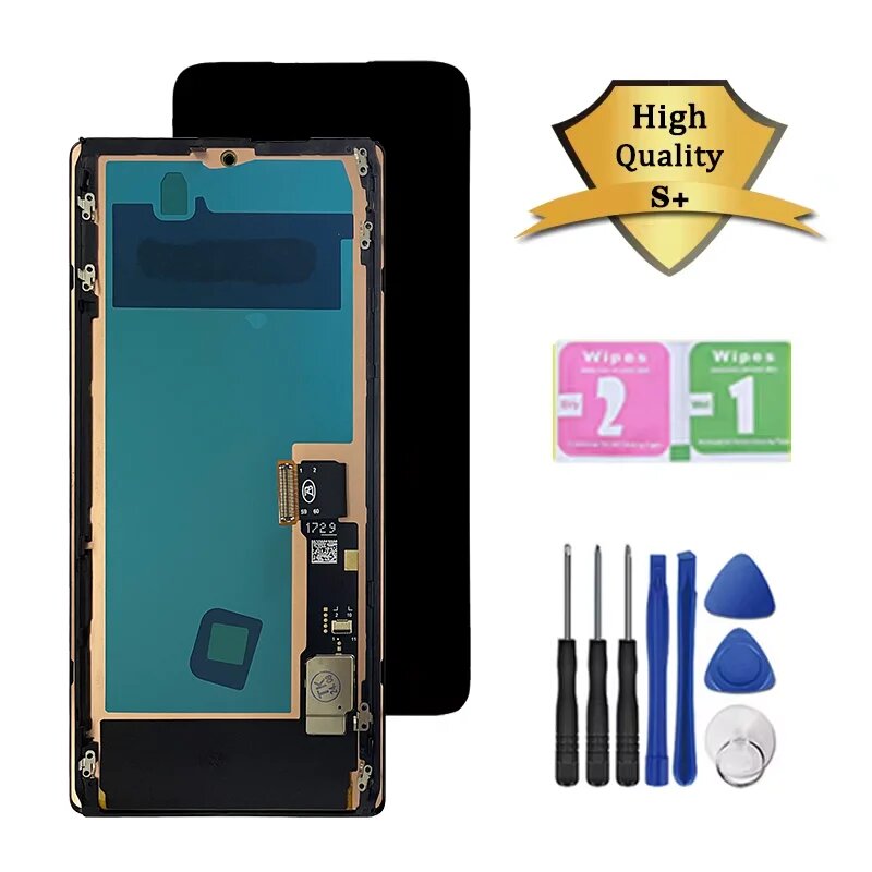 Супер AMOLED для Google Pixel 6 Pro 6Pro GLUOG, G8VOU ЖК-дисплей с сенсорным Black With Frame