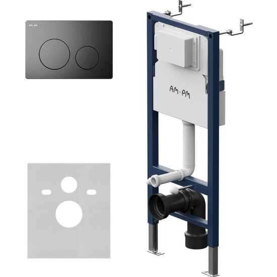 Инсталляция Am.pm I012709.0138 PrimeFit для подвесного унитаза с клавишей PrimeFit L, мат. черный