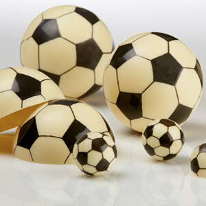 Форма-лист для декора блистершок футбол мини для шоколадных фигурок Pavoni / для тортов и десертов /Пластиковая форма для шоколадного декора / Товары для кондитеров